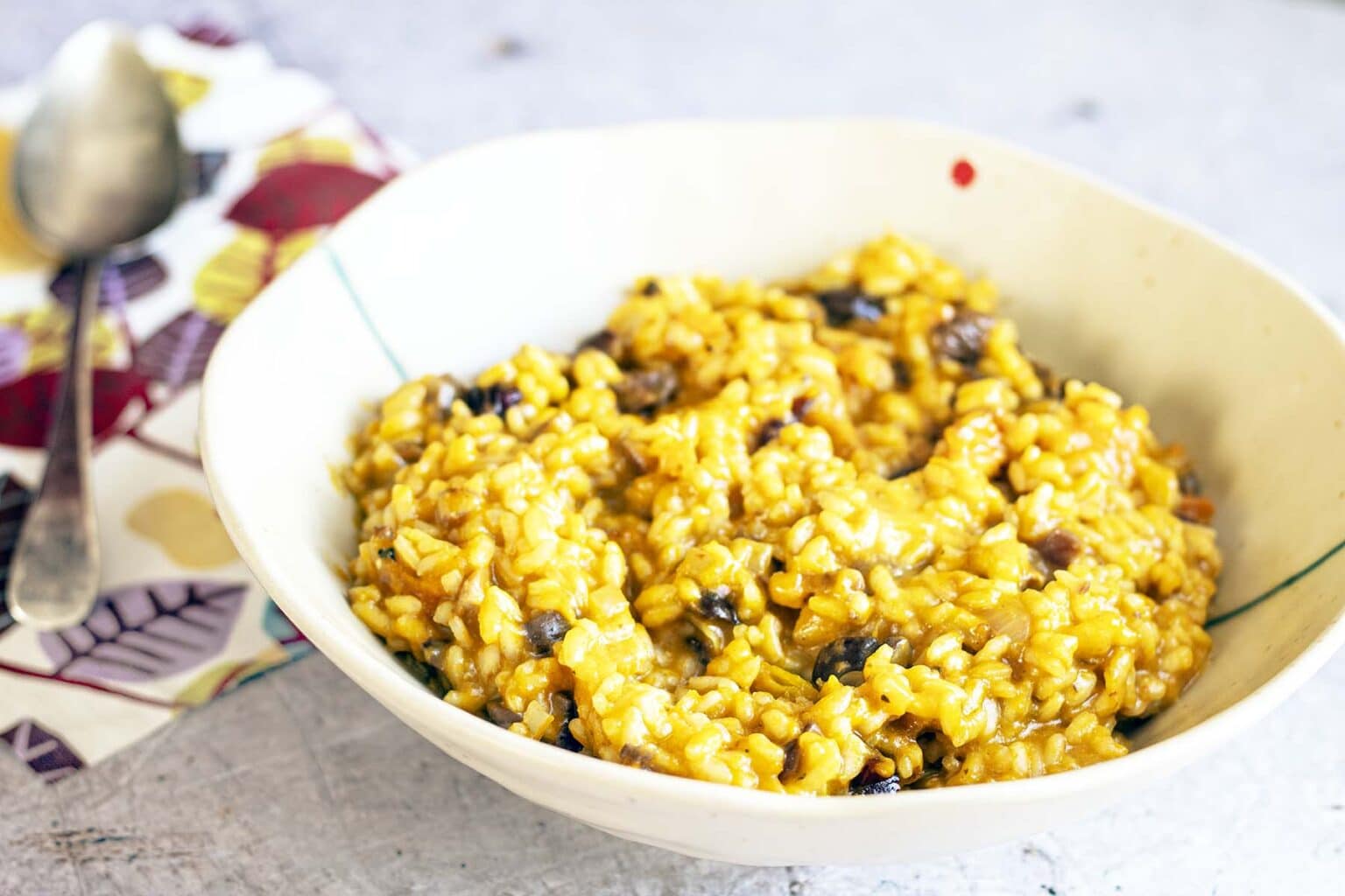Pumpkin and chestnut risotto | vegan - Cook Veggielicious