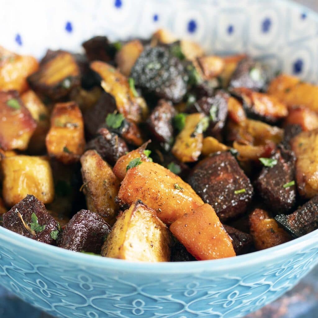 Rainbow oven roasted root vegetables - Cook Veggielicious
