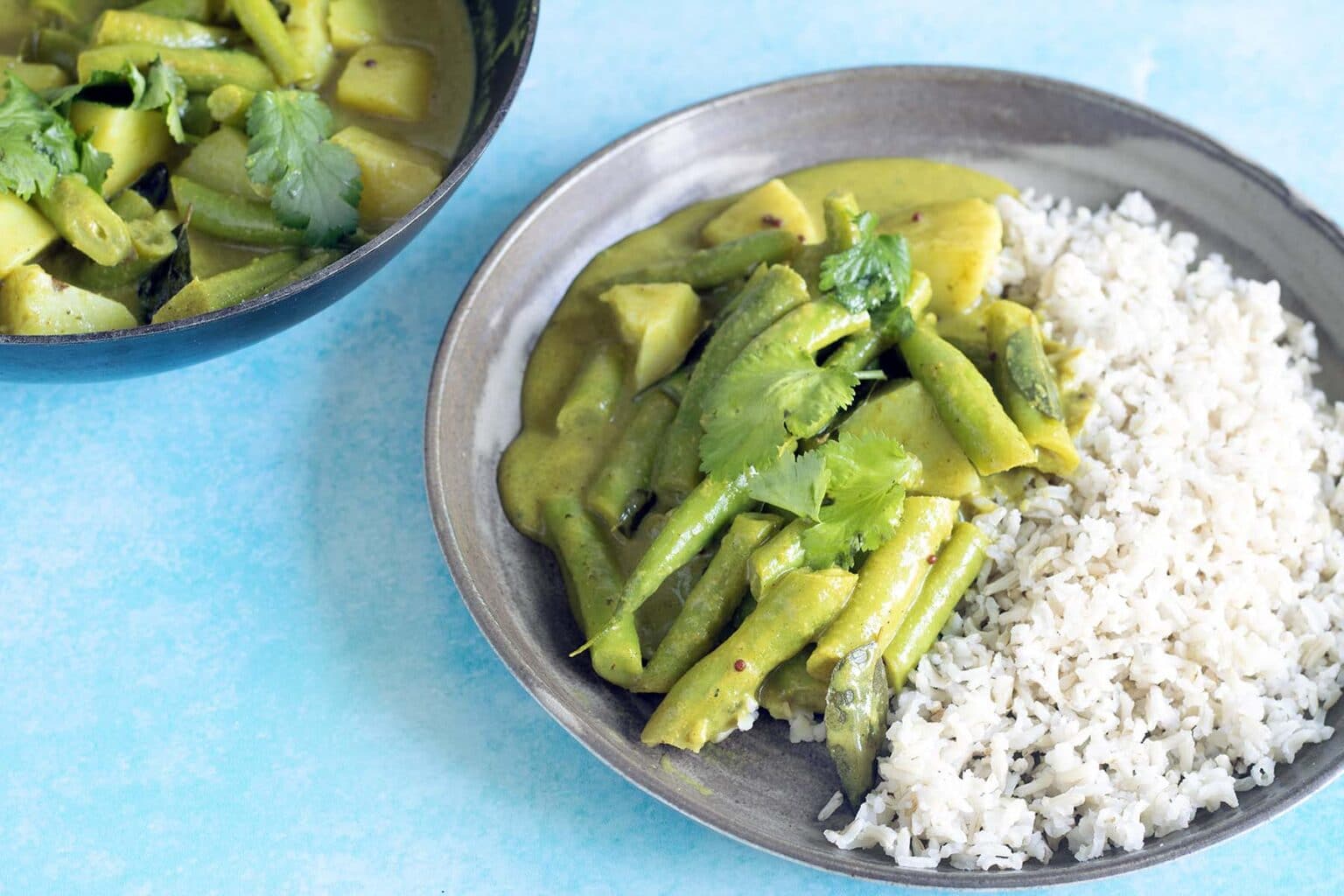 Green bean curry with coconut (vegan) - Cook Veggielicious