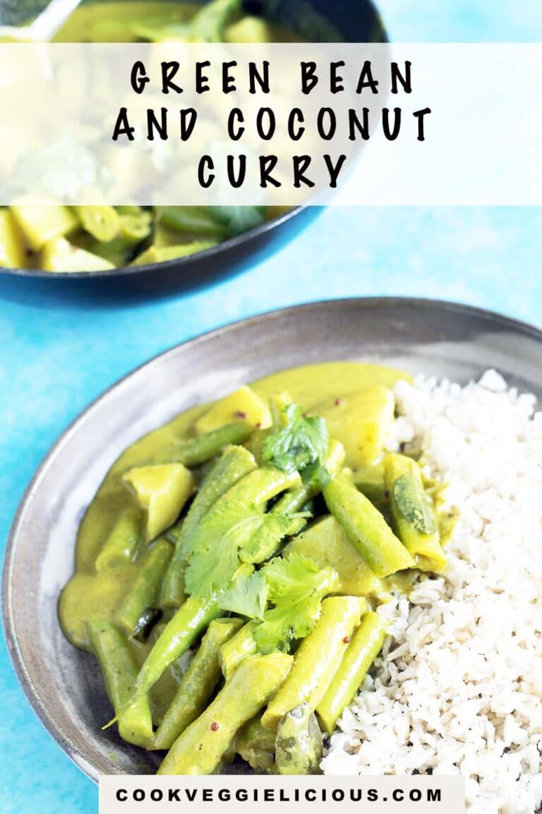 Green bean curry with coconut (vegan) - Cook Veggielicious