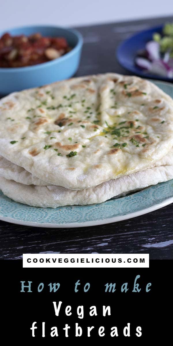 Easy homemade vegan flatbread - Cook Veggielicious