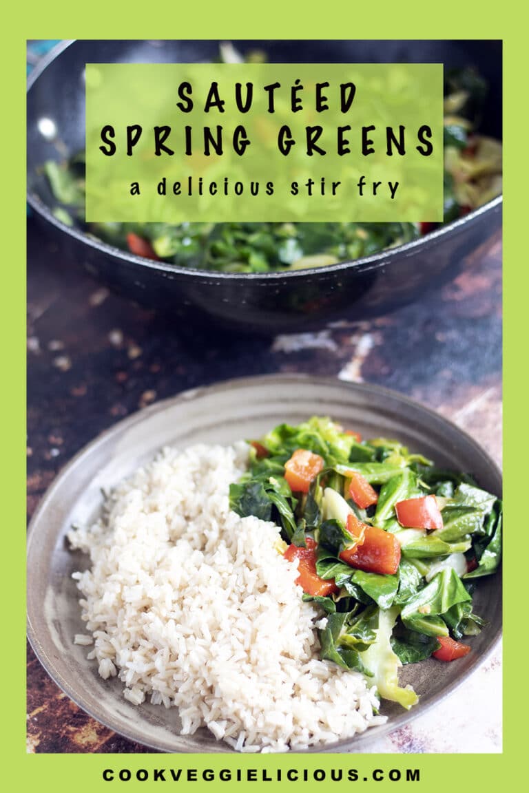 Sautéed spring greens - Cook Veggielicious