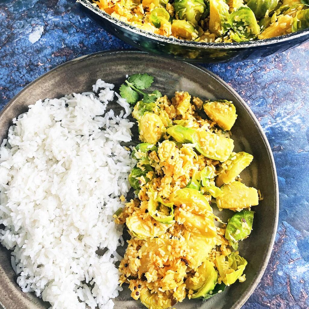 Brussels sprouts curry - Cook Veggielicious