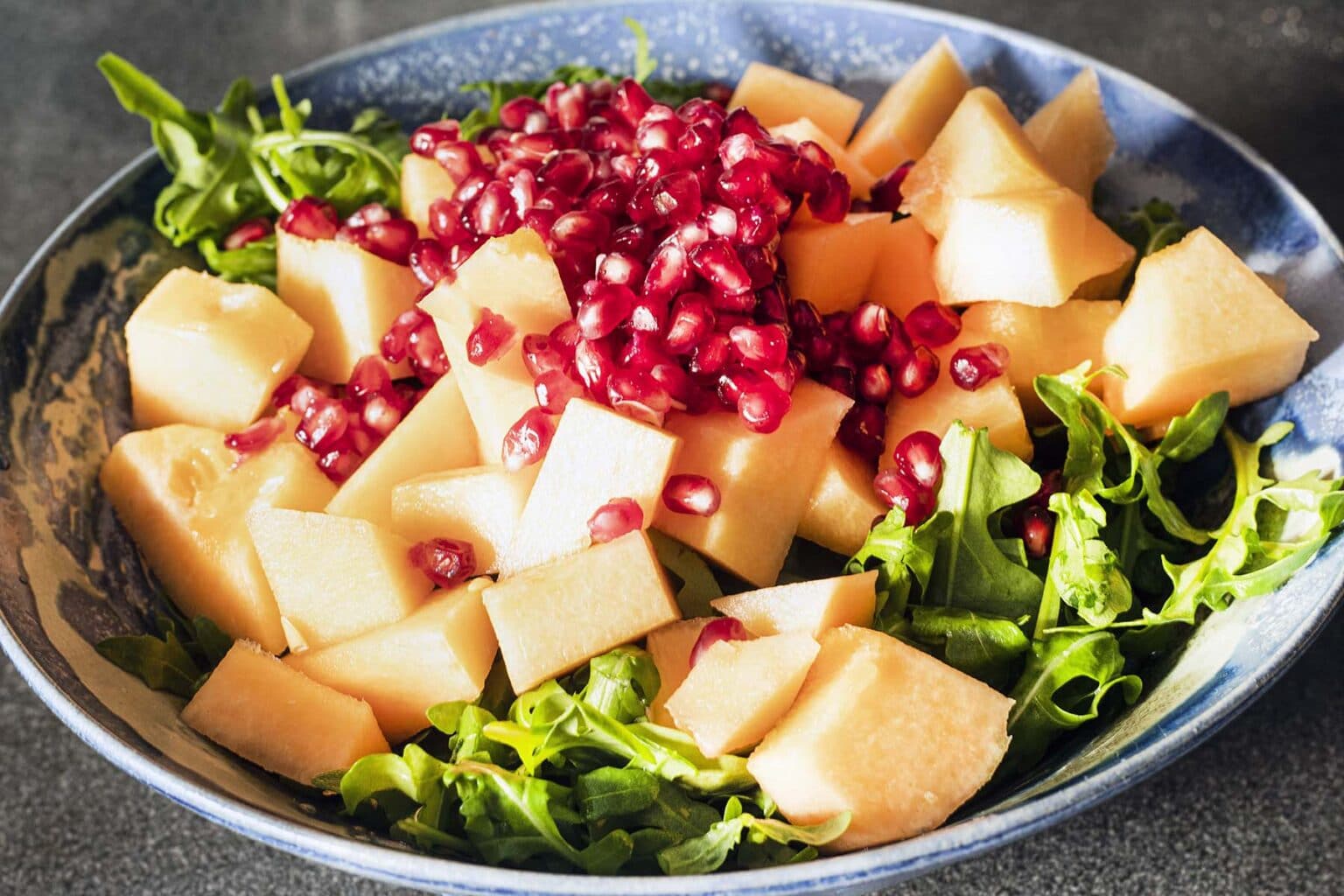 Rocket and melon starter - Cook Veggielicious