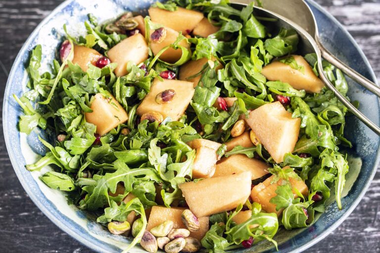 Rocket and melon starter - Cook Veggielicious