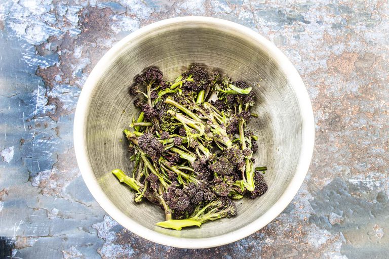 Roasted purple sprouting broccoli - Cook Veggielicious