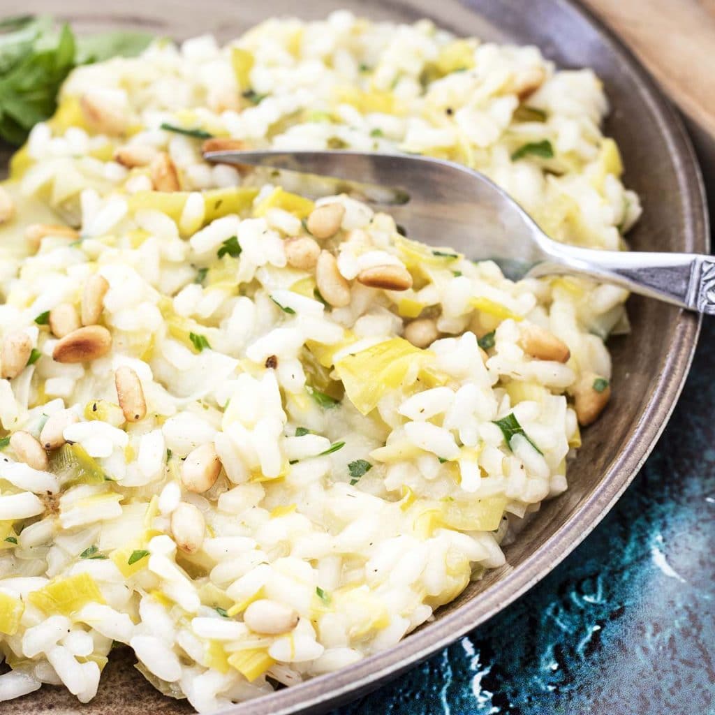 Leek risotto | vegan - Cook Veggielicious