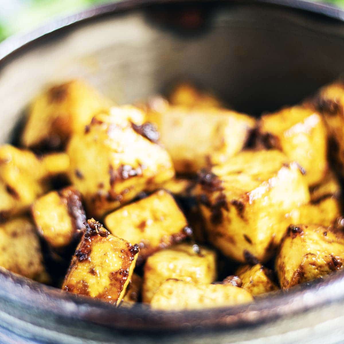 Baked vegan tofu tikka - Cook Veggielicious