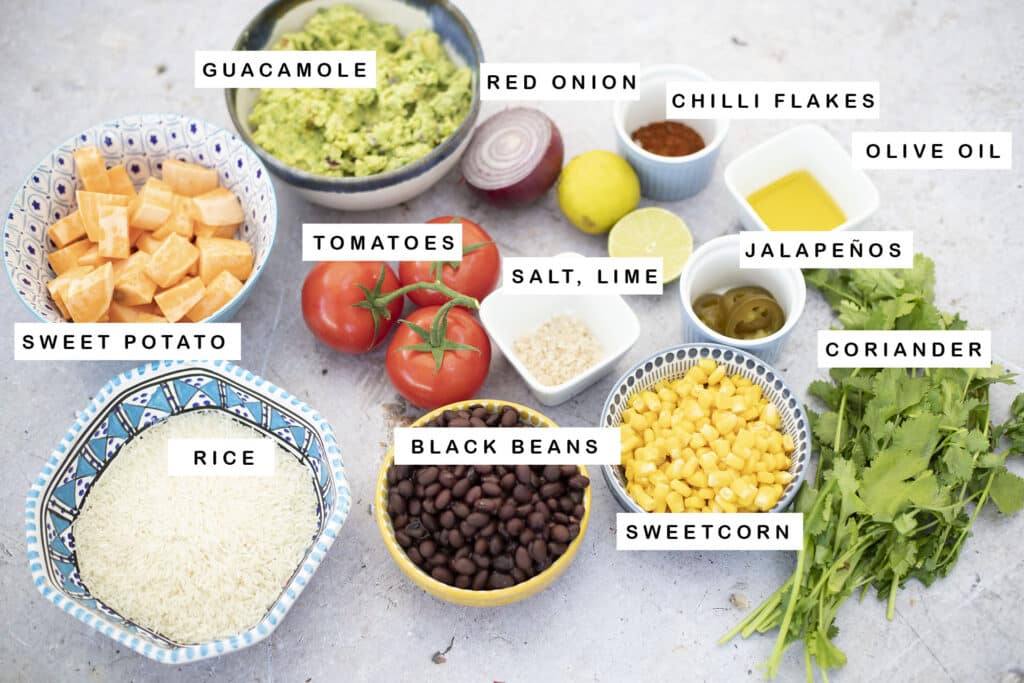 Mexican burrito bowl - Cook Veggielicious